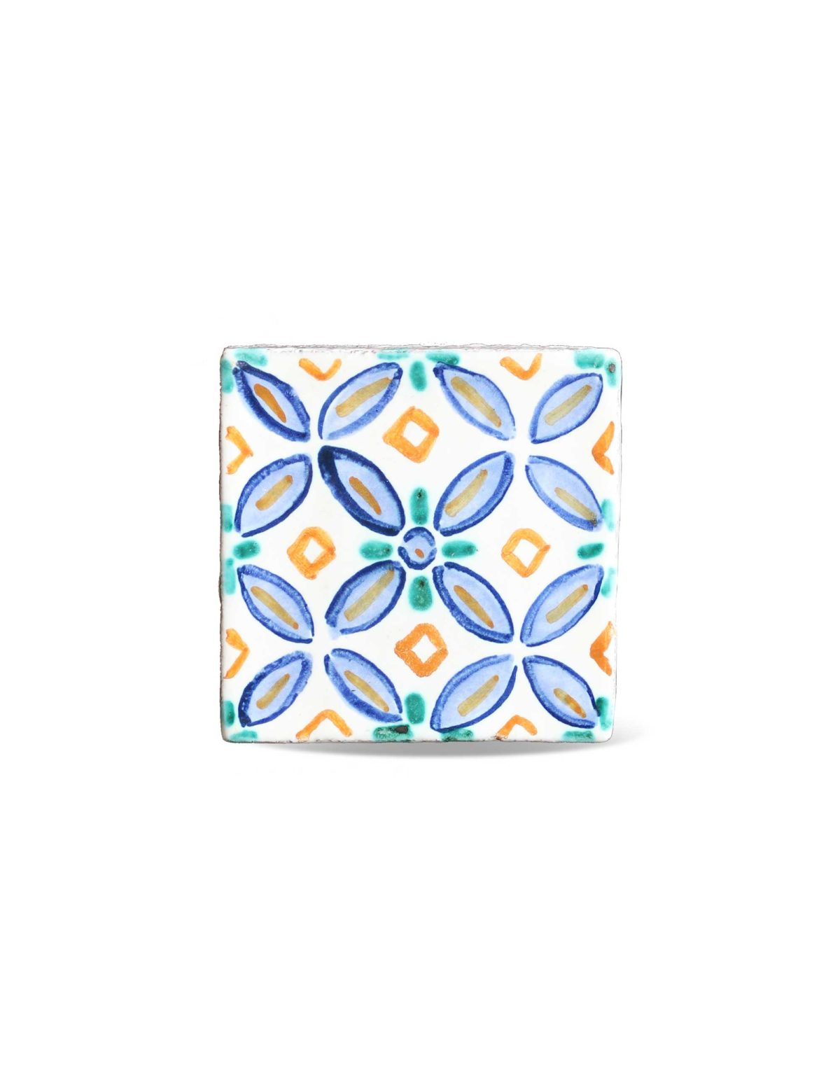 DECORATED CERAMIC MAJOLICA TILES - 4 PIECES SET - CEUSA
