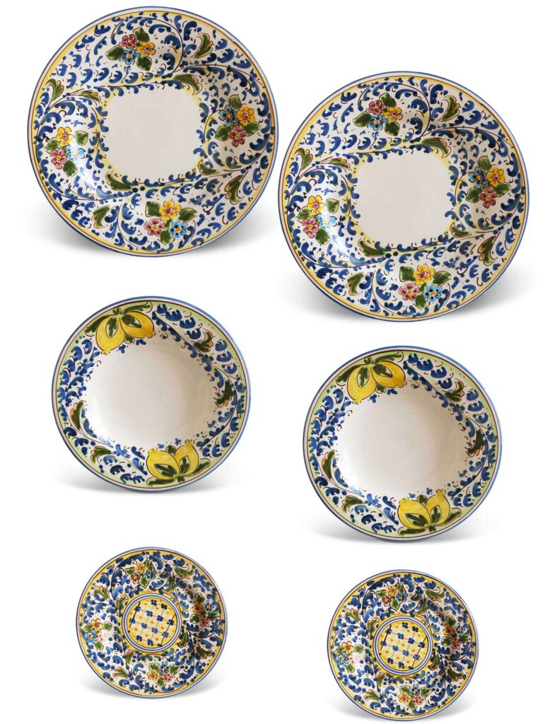 Piatti siciliani decorati | Maremoro | Design mediterraneo moderno