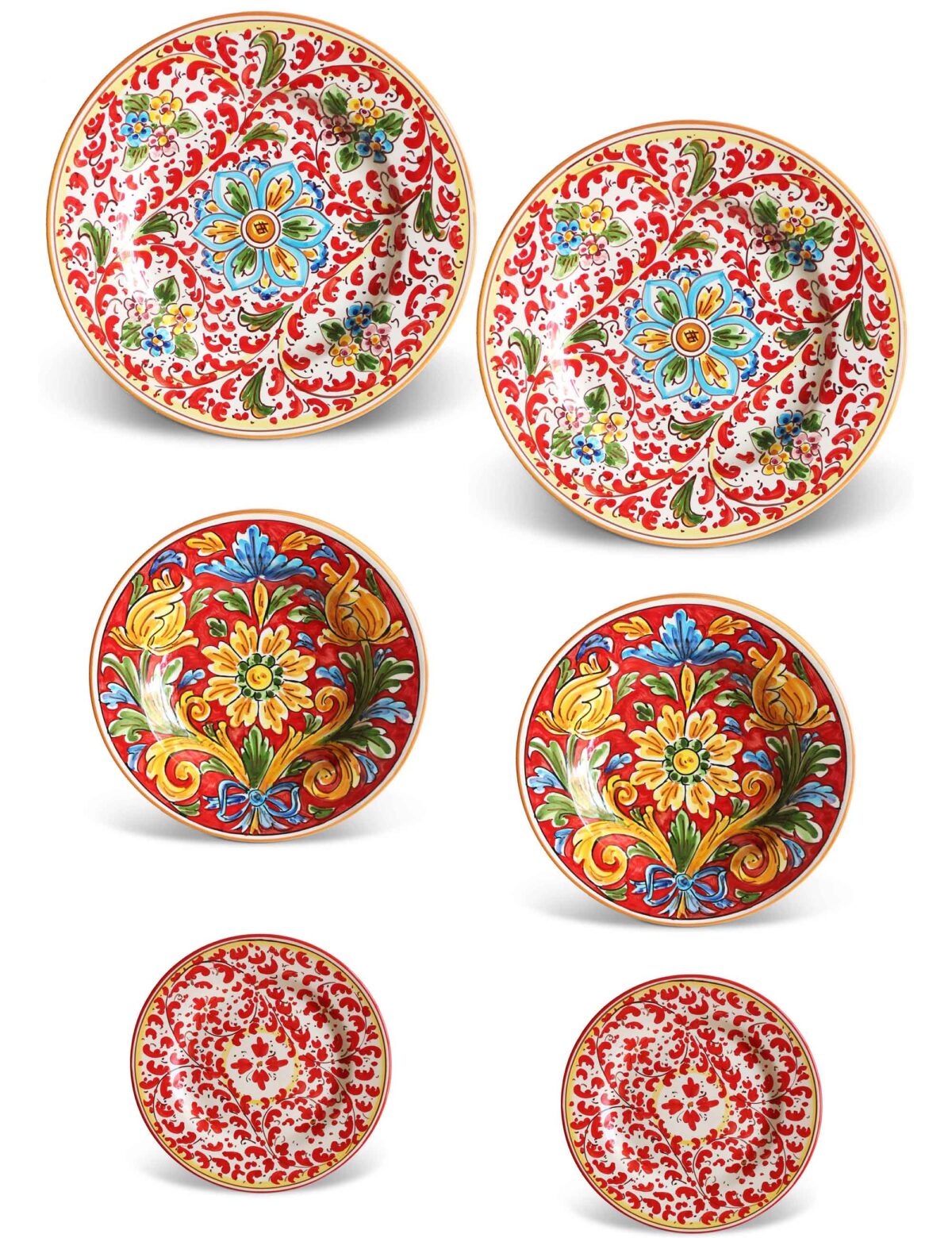 Decorated Sicilian ceramic plates | Maremoro | Mediterranean design